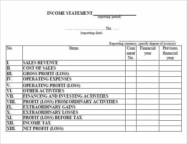6 Free Income Statement Templates - Word Excel Sheet PDF 6 Free Income Statement Templates - Word Excel Sheet PDF